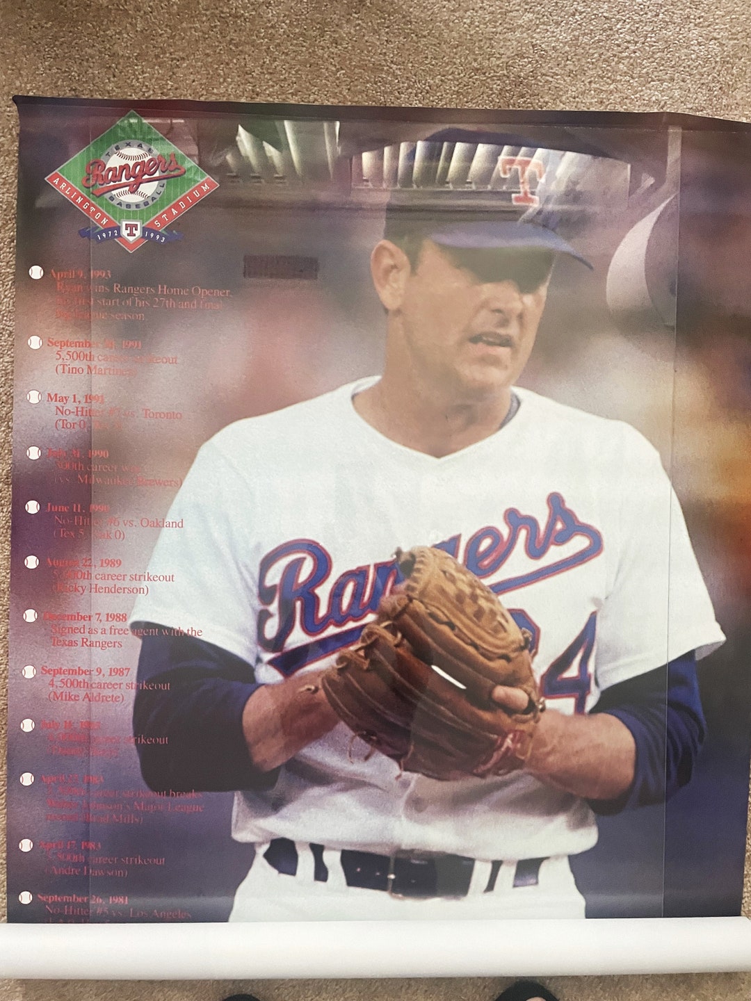 Nolan Ryan Retirement Poster Full Size - Etsy