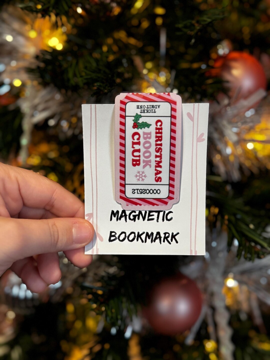 Christmas Book Club Magnetic Bookmark - Etsy