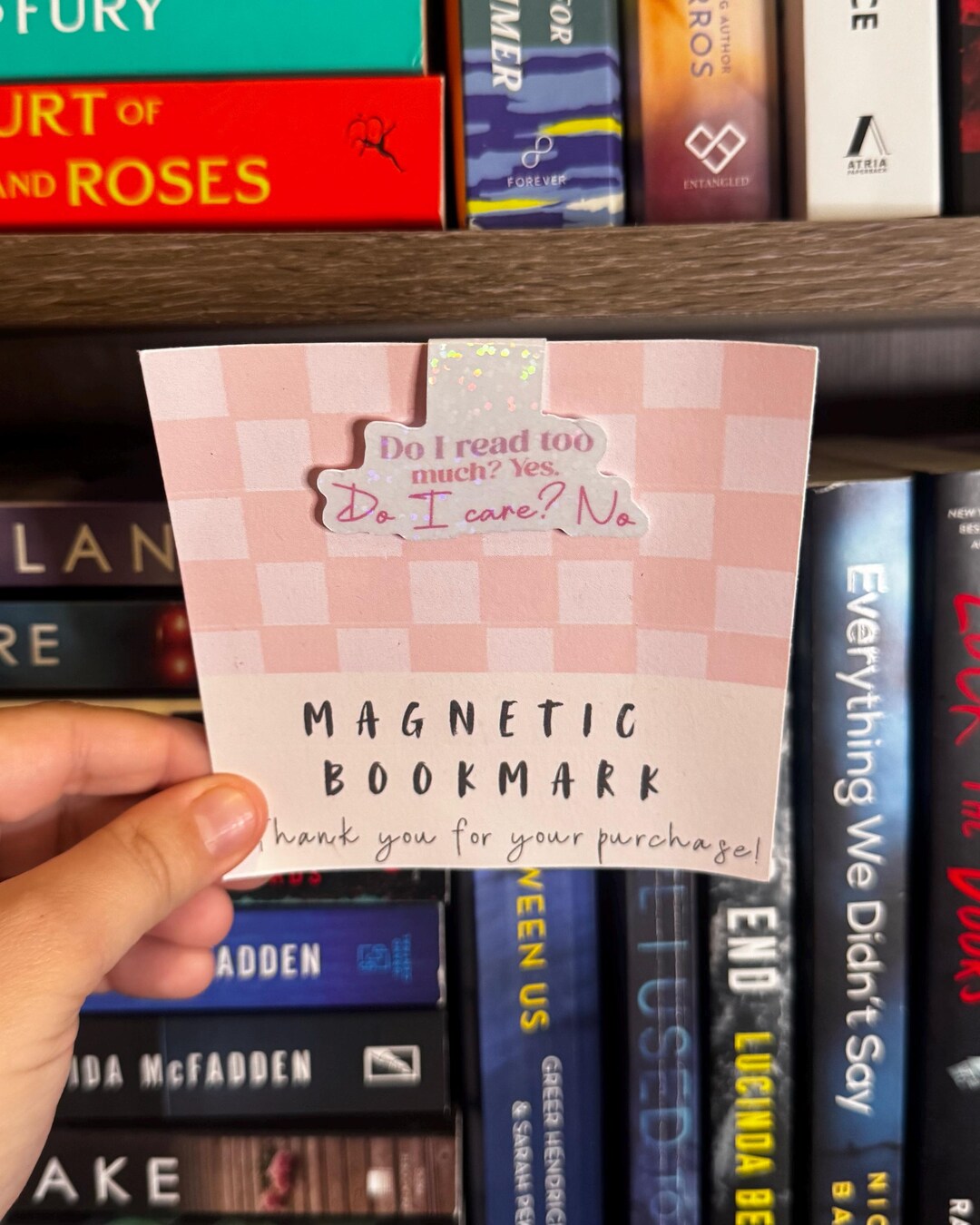Holographic Magnetic Bookmark: Do I Read Too Much? No. - Etsy