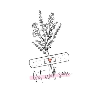 Get Well Soon - Digital Print - 4.25" X 5.5" - Card/print - Etsy