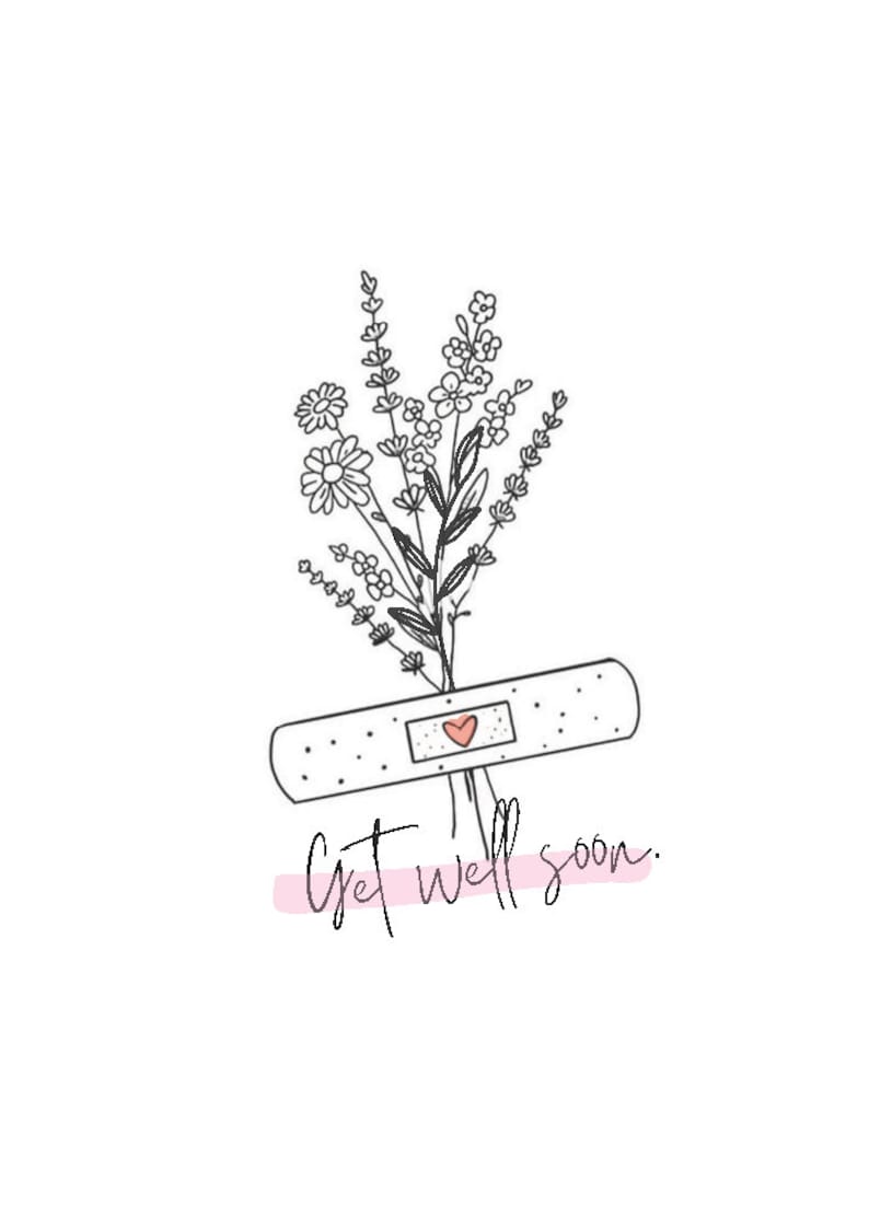Get Well Soon - Digital Print - 4.25" X 5.5" - Card/print - Etsy