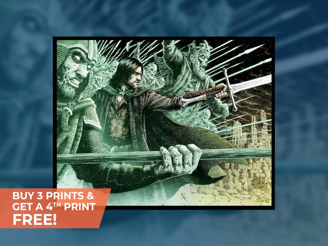 LOTR Poster - Aragorn & Dead Men of Dunharrow, Gamer Wall Art, Fantasy ...