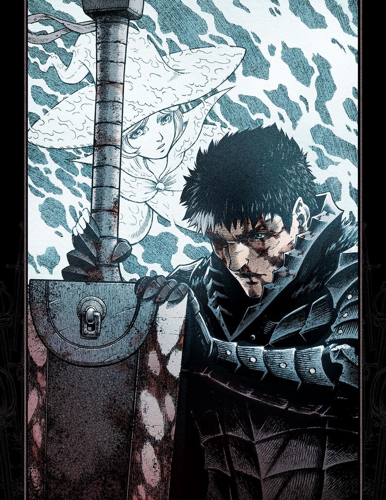 Guts & Schrieke World of Berserk, Gamer Room Wall Art, Vintage Feel ...