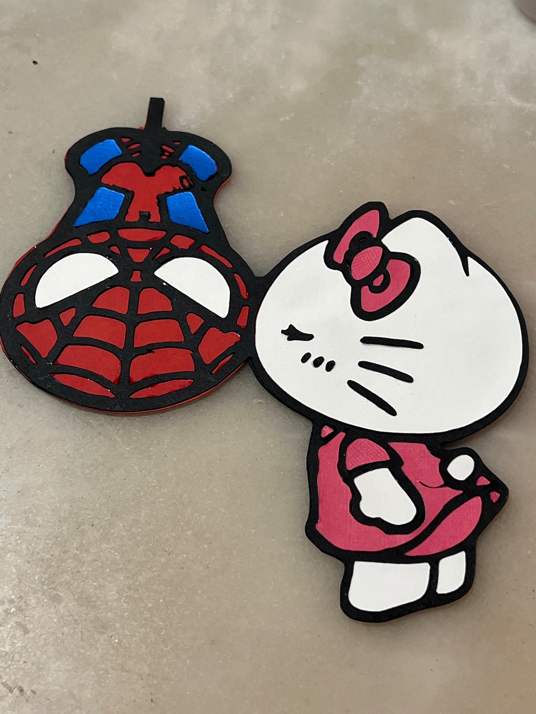 Hello Kitty and Spider Man Bouquet Topper - Etsy