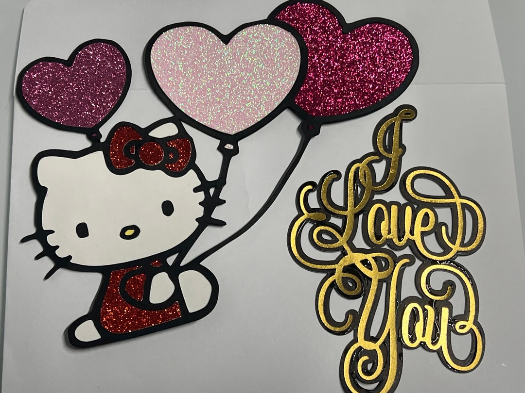 Hello Kitty Bouquet Topper 4 Items - Etsy