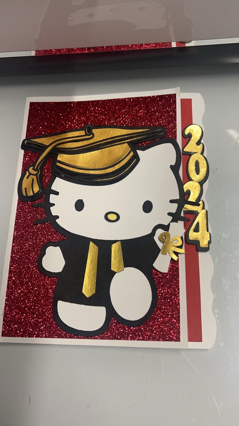 Hello Kitty Standard Graduation Card 2025 Available - Etsy