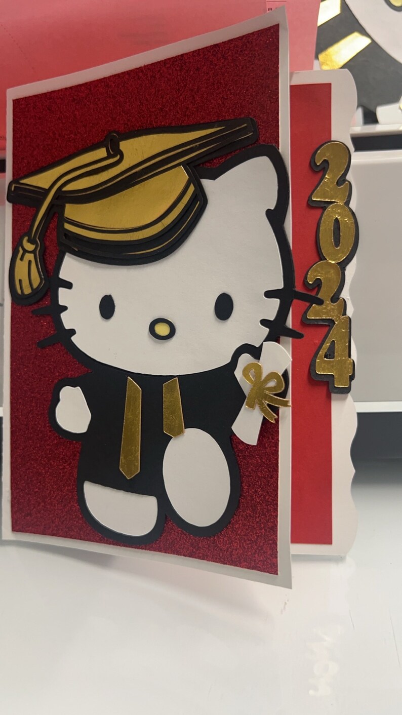 Hello Kitty Standard Graduation Card 2025 Available - Etsy