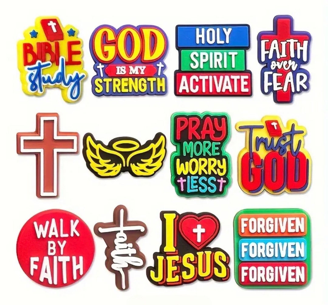 Christian Charms for Crocs, Christian Shoe Charms, Jesus Theme Shoe ...