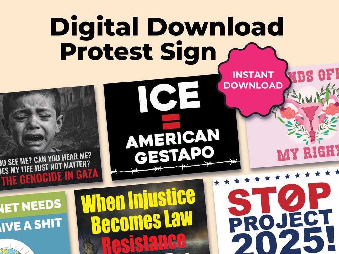 Customizable Protest Yard Sign: DIY Political Sign (digital Download ...