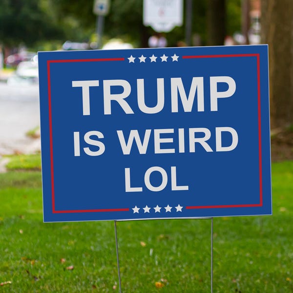 Weird Trump Sign - Etsy