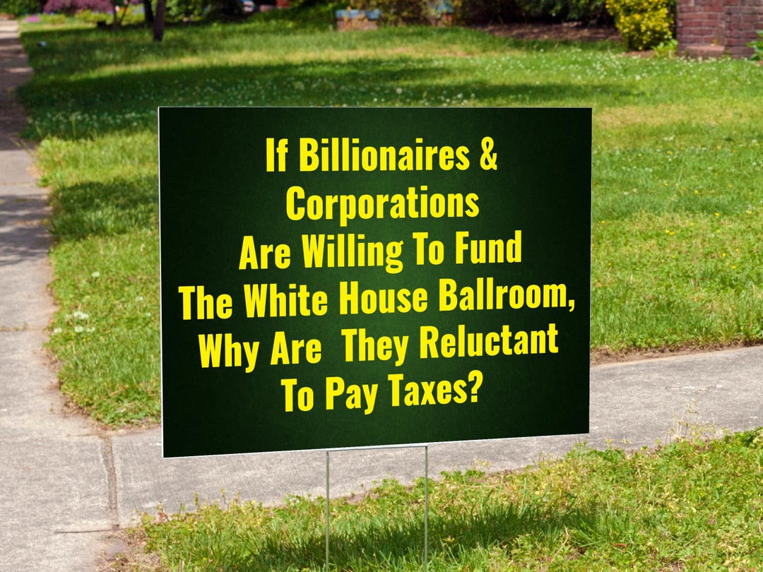Corporate Bribes Yard Sign, 24" X 18" Double Sided Sign. Anti-trump ...
