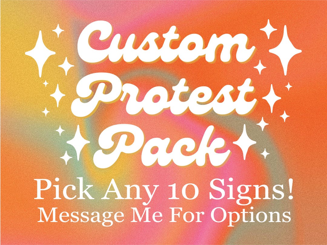 Custom Protest Signs Pack: 10 Double-sided 24