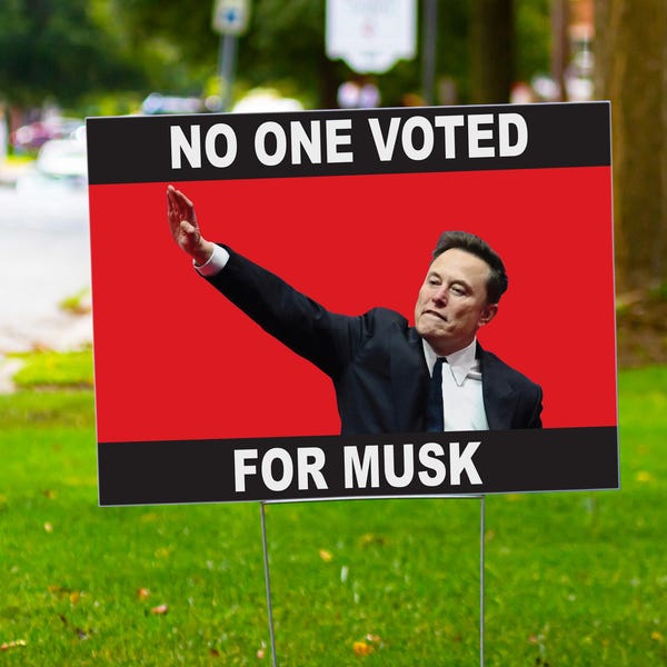 Elon Musk Protest Signs - Etsy