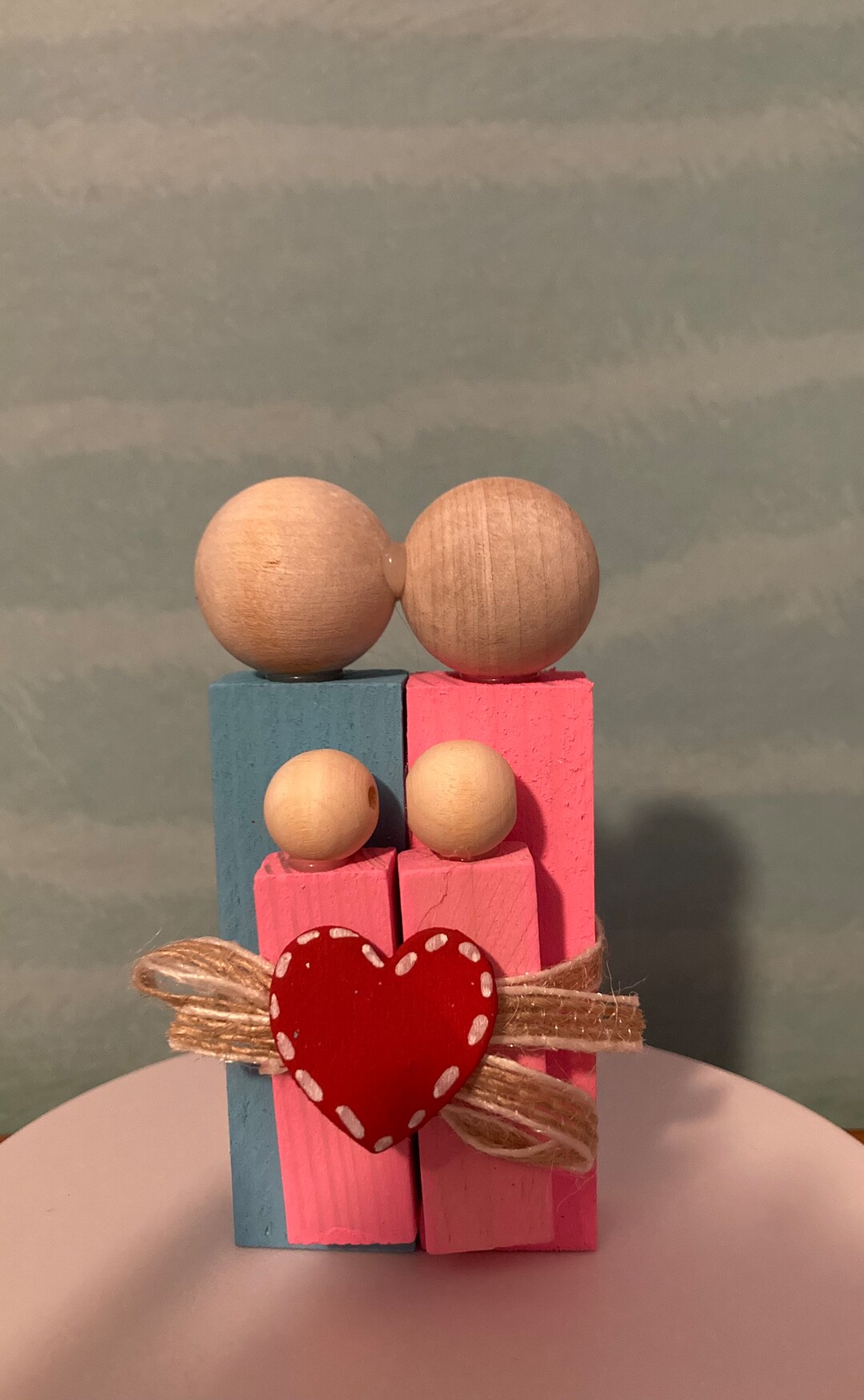 Custom Wood Block Family Wooden Family Figures Family Wood Block Custom ...