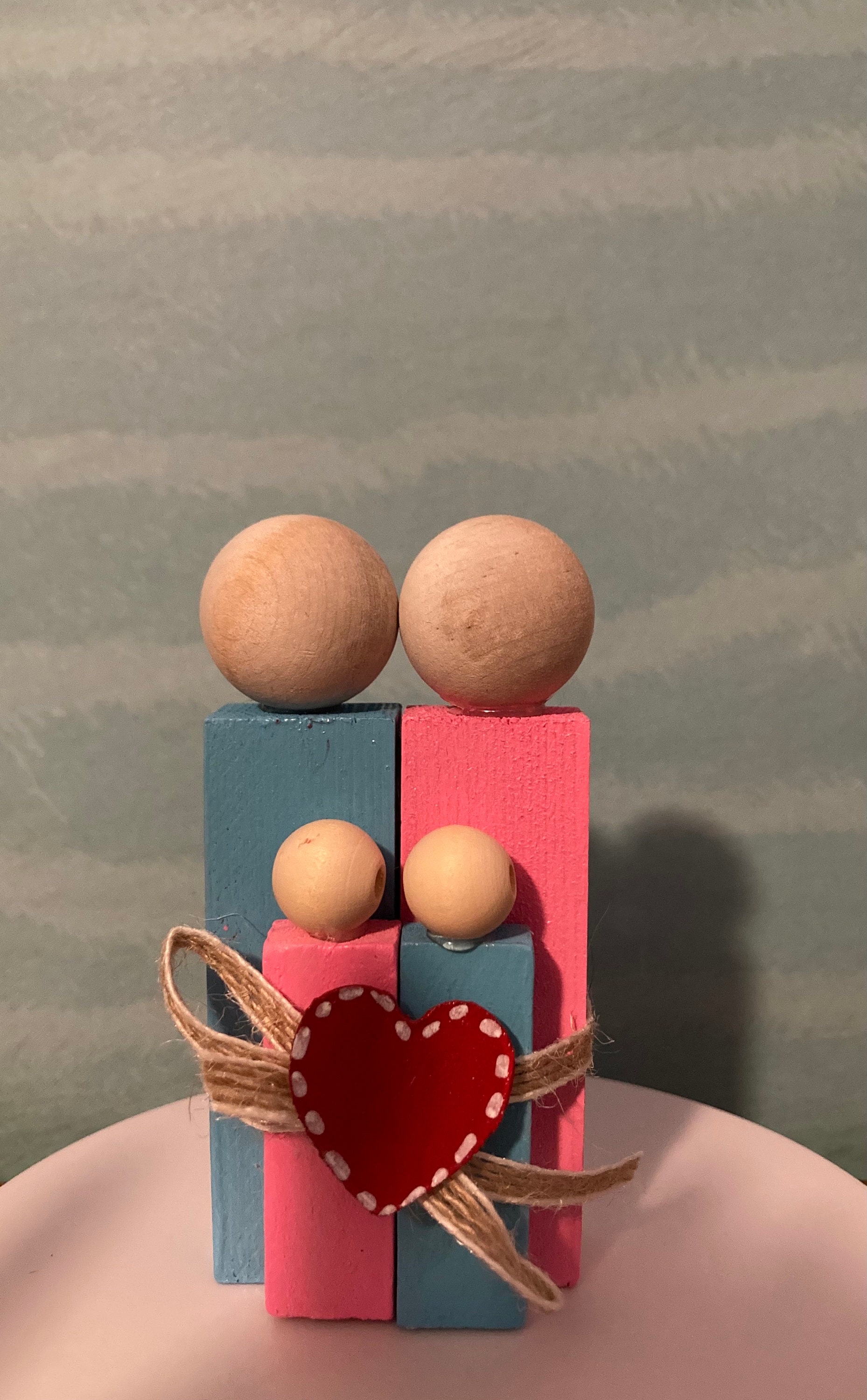 Custom Wood Block Family Wooden Family Figures Family Wood Block Custom ...