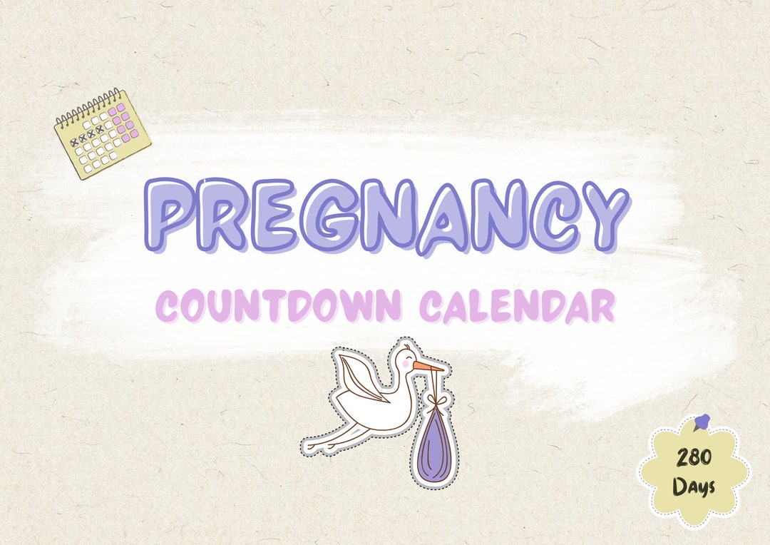 Printable Pregnancy Countdown - Etsy