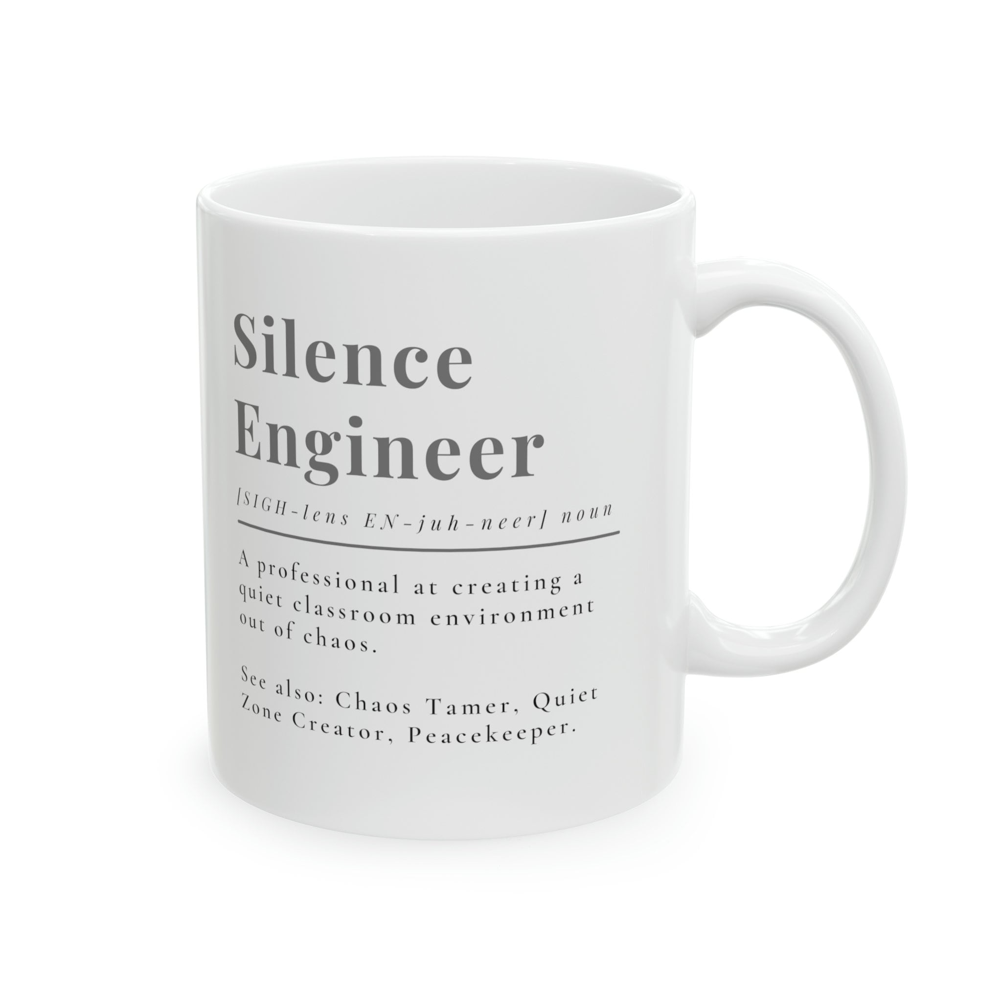 Silence Engineer Definition Ceramic Mug, 11oz Mug, Ceramic Cup, Gift ...