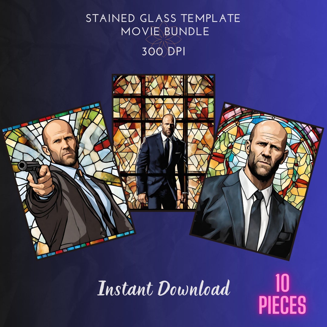 Jason Statham Stained Glass Template | 10 Action-packed Designs for DIY ...
