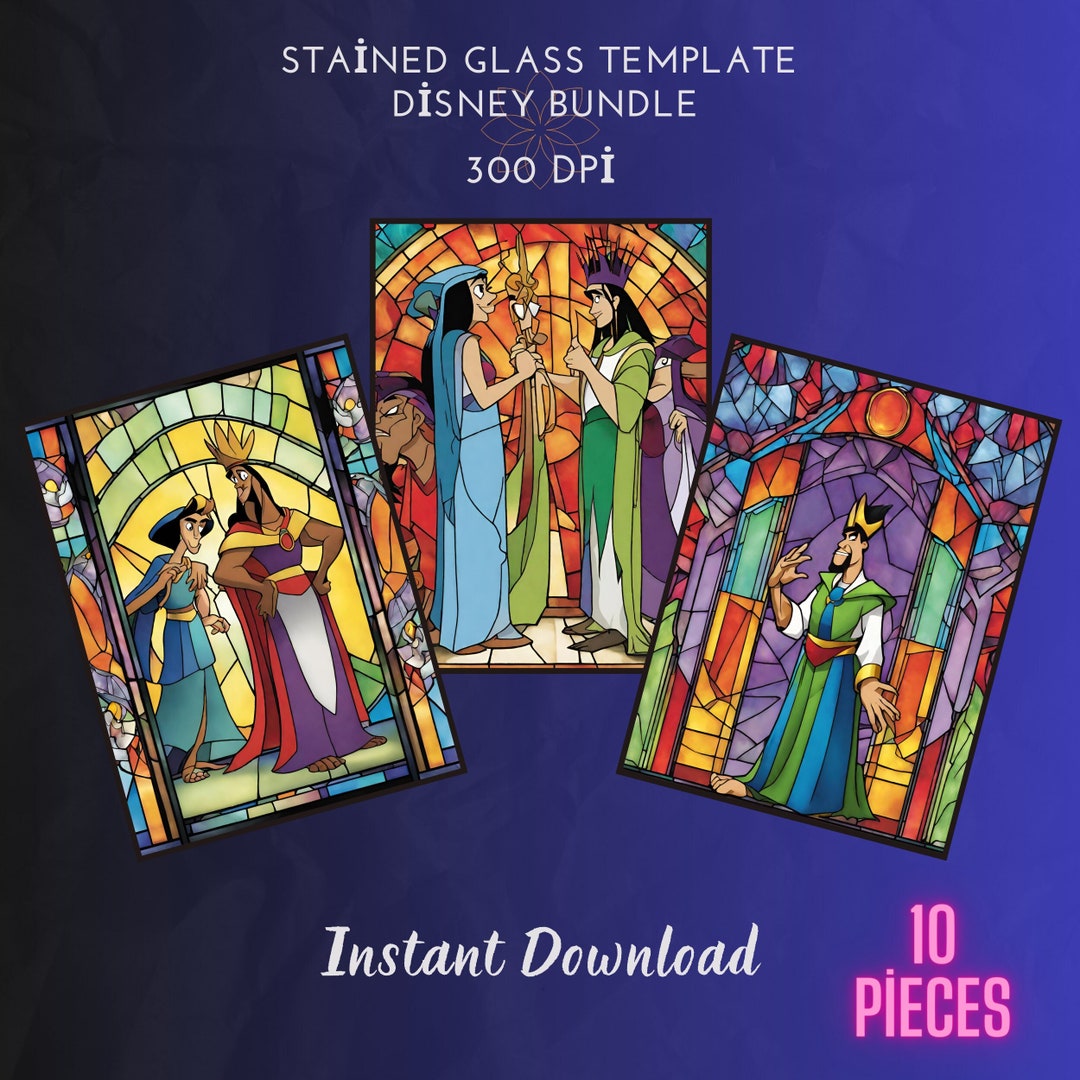 The Emperor's New Groove Stained Glass Template,cartoon Stained Glass ...