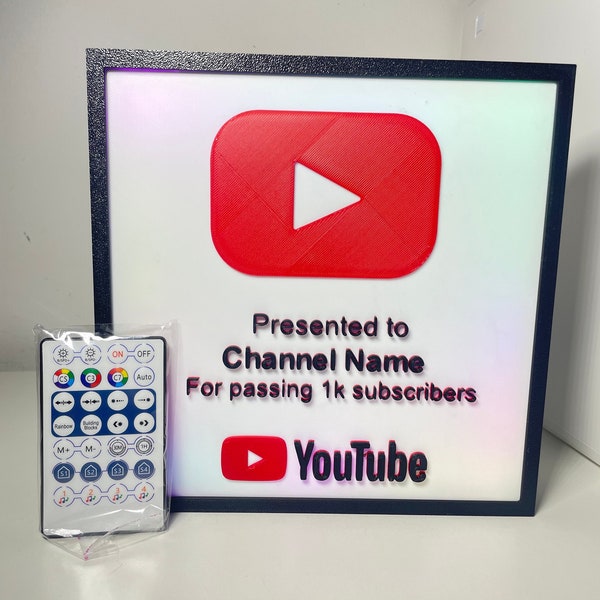 Custom Youtube Plaque - Etsy