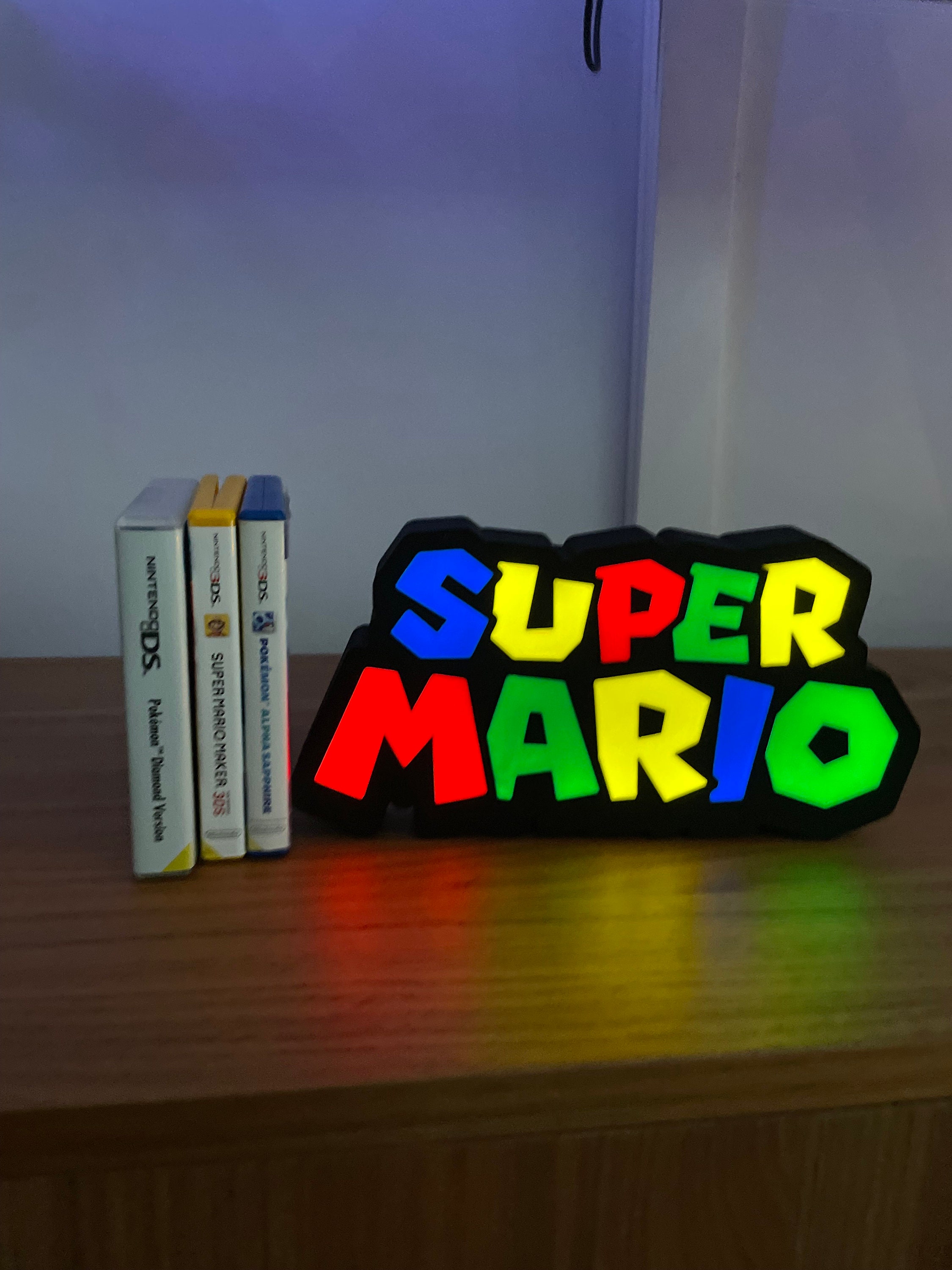 Super Mario Logo Lamp Led Nintendo Sign Neon Led Lightbox Gamer Lamp ...
