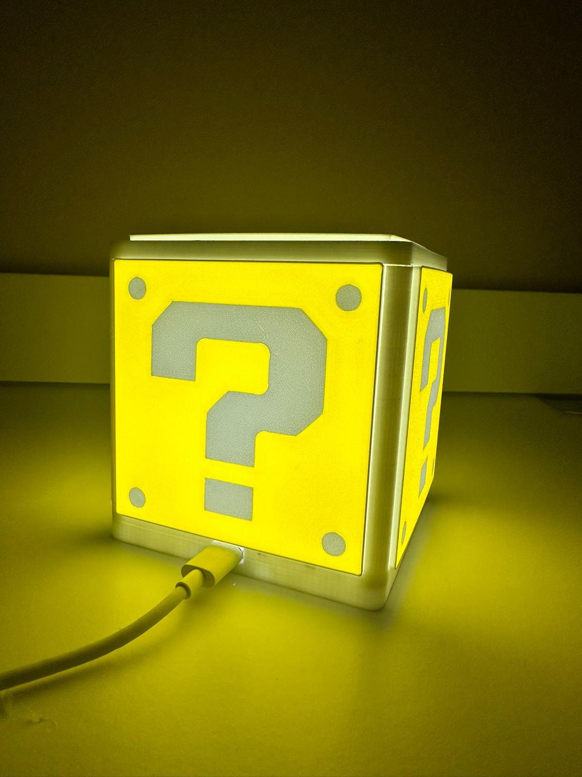 Super Mario Icon Lamp Bedside Desk Gaming Bedroom Home Decor Light ...