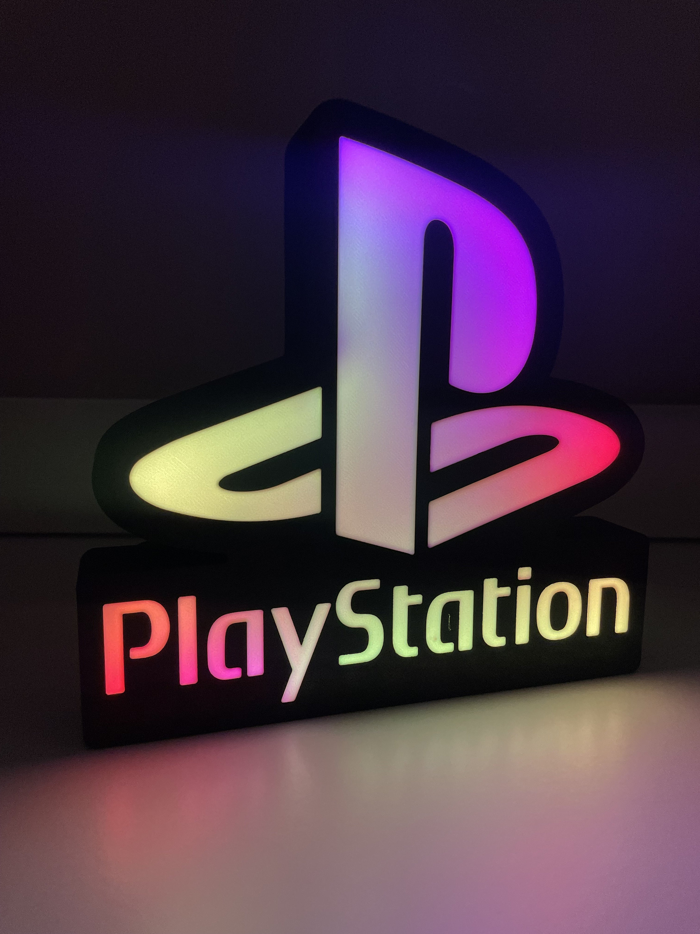Customizable Playstation Icon With RGB Leds - Personalized Gamer Light ...