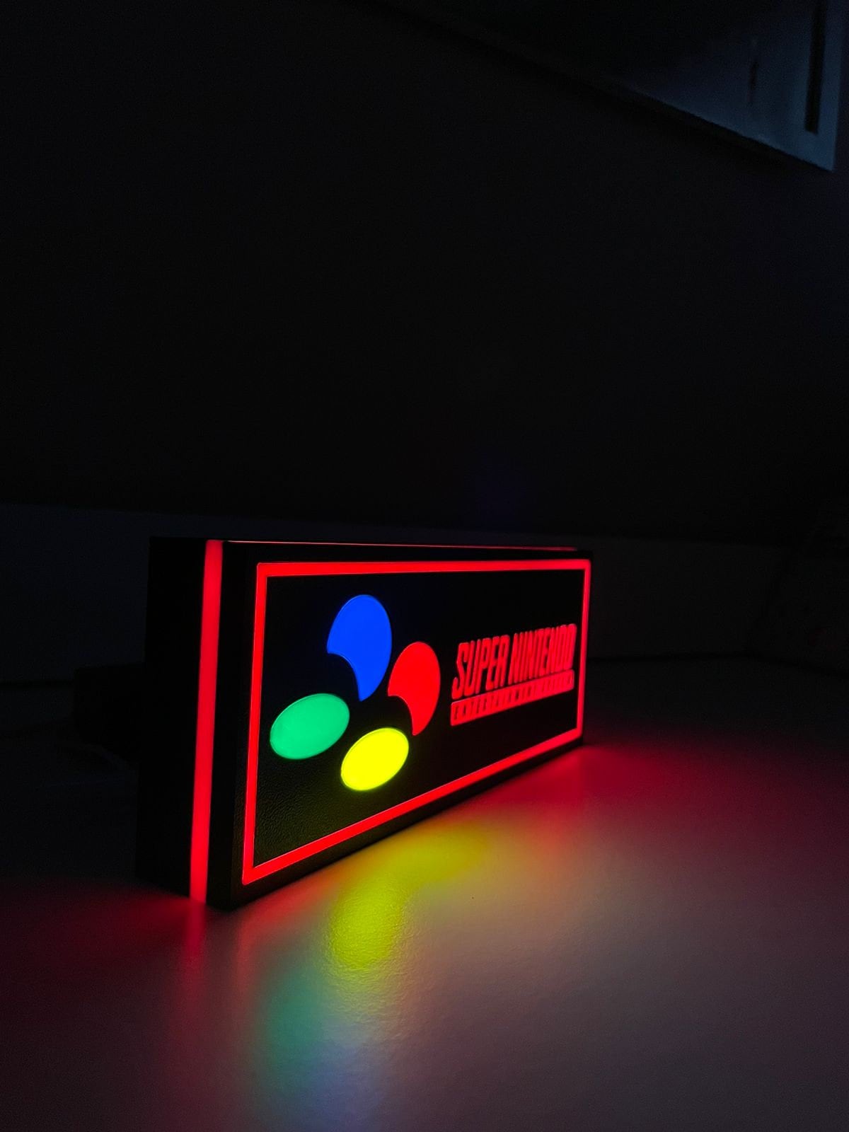 Super Nintendo Logo Decorative Light Retro Gaming Style for SNES Fans ...