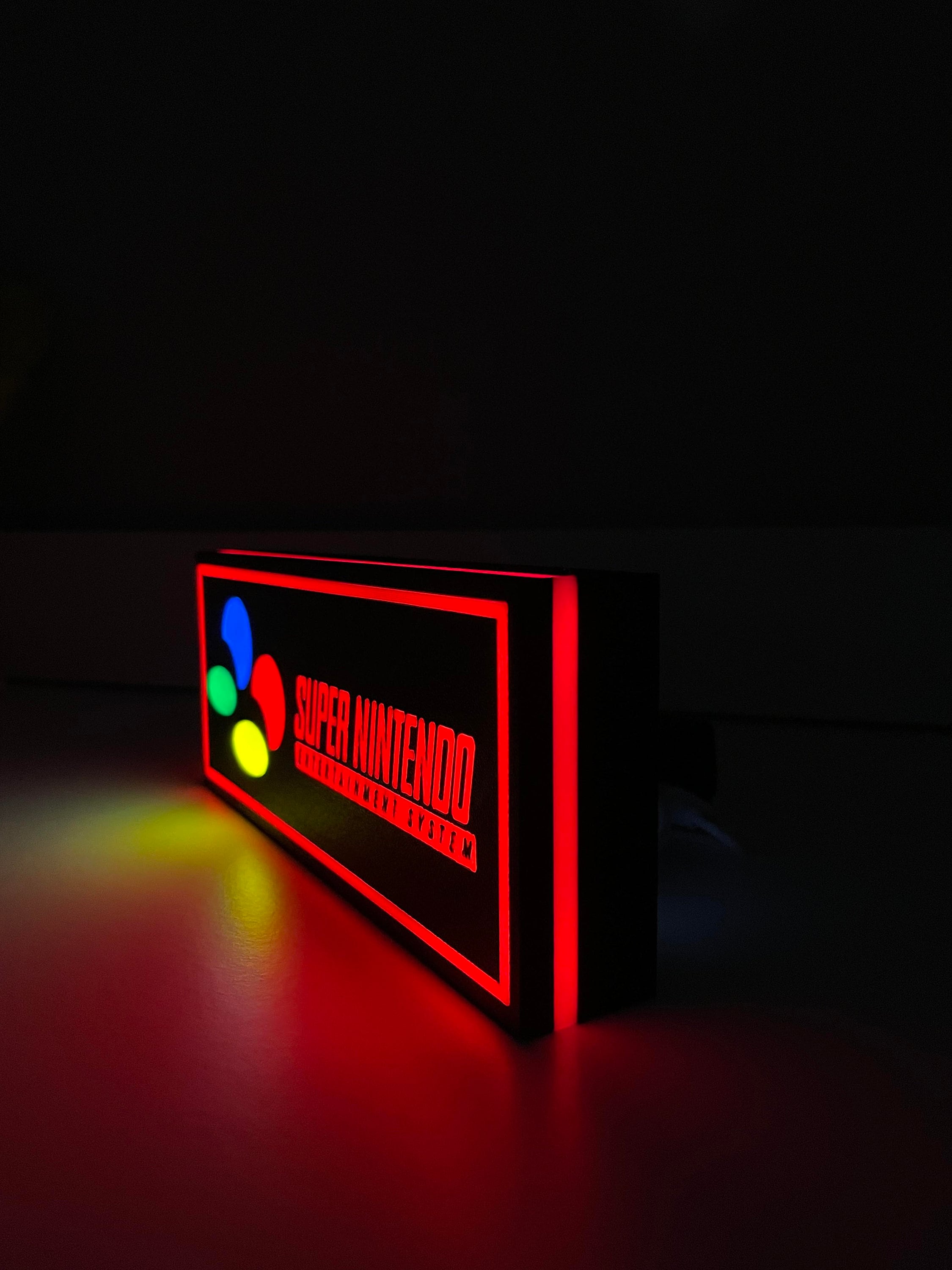 Super Nintendo Logo Decorative Light Retro Gaming Style for SNES Fans ...