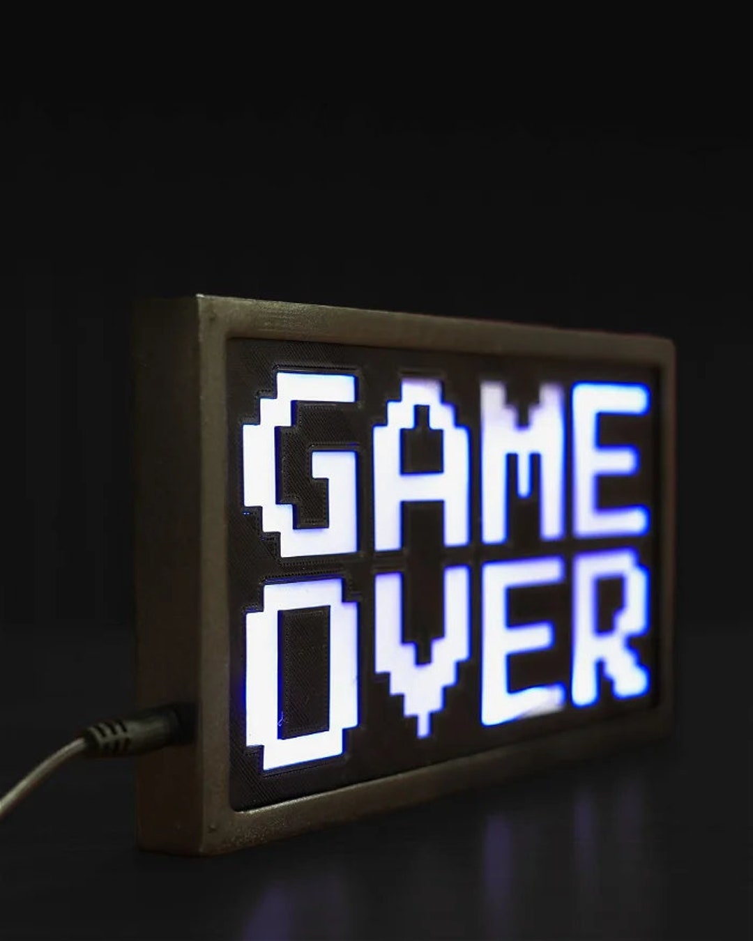 8-bit Retro Gaming RGB LED Sign Personalized Game Over Light - Etsy UK