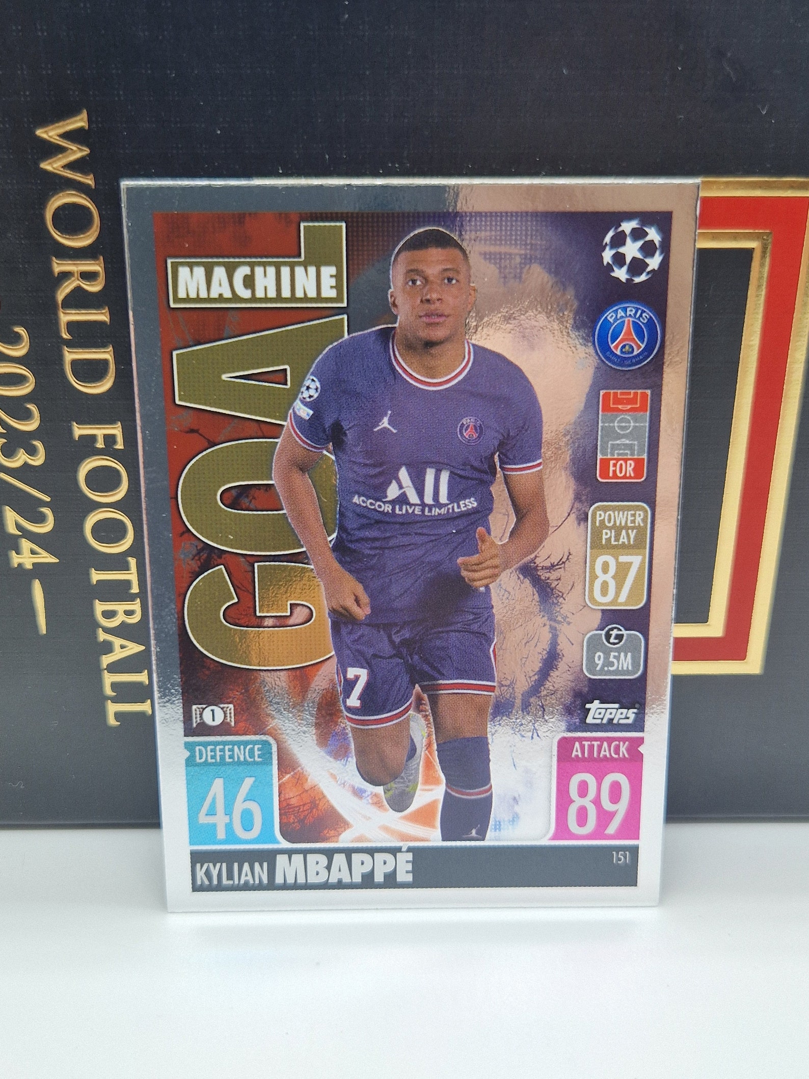 Kylian Mbappe goal Machine, Topps Match Attax 2021/2022. Soccer Card ...