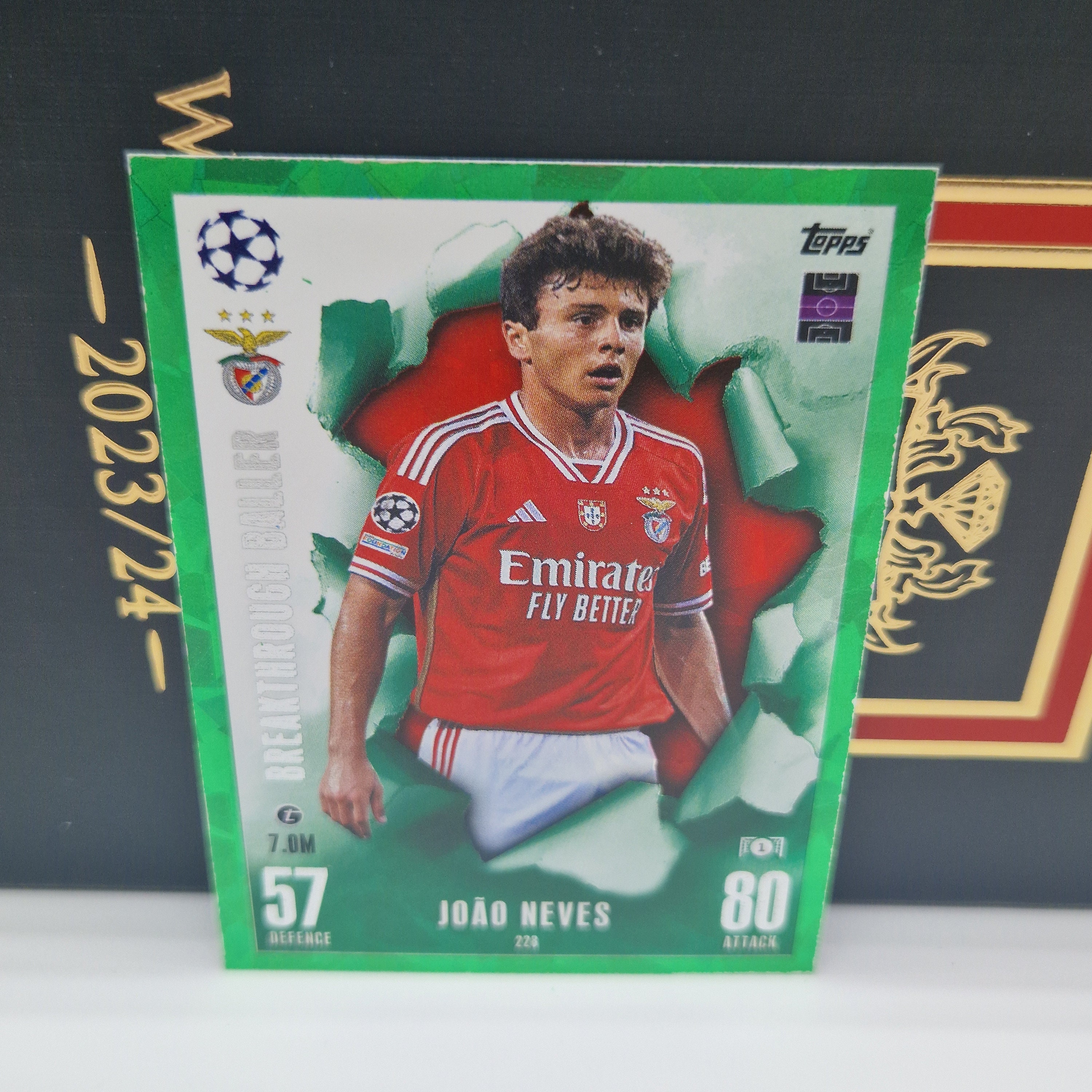 Joao Neves "breakthrough Baller" Emerald, Topps Match Attax Extra 2024 ...