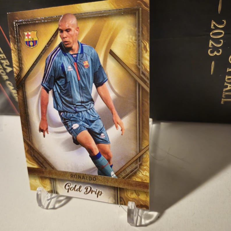 RONALDO R9 "gold Drip", Topps Barcelona Team Set 23/24. Soccer Card ...