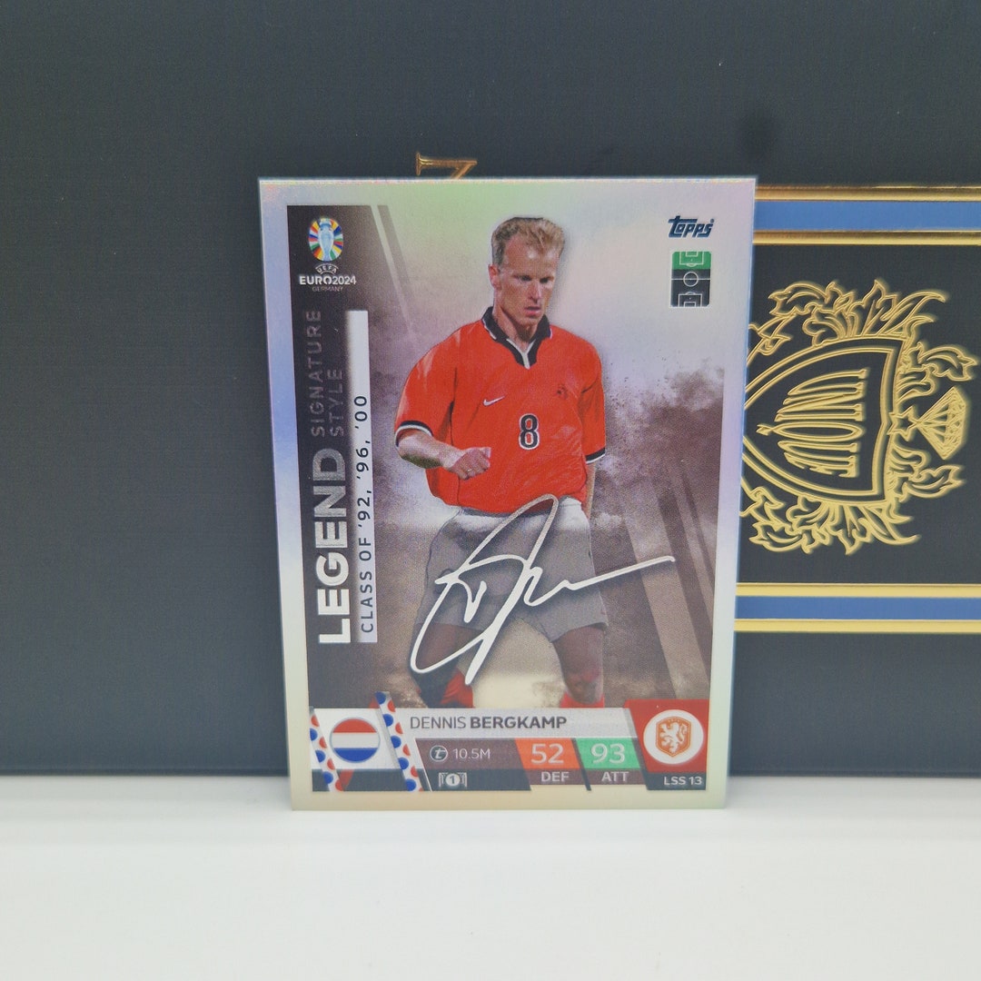 Dennis Bergkamp "legend Signature Style", Topps Match Attax Euro 2024 ...