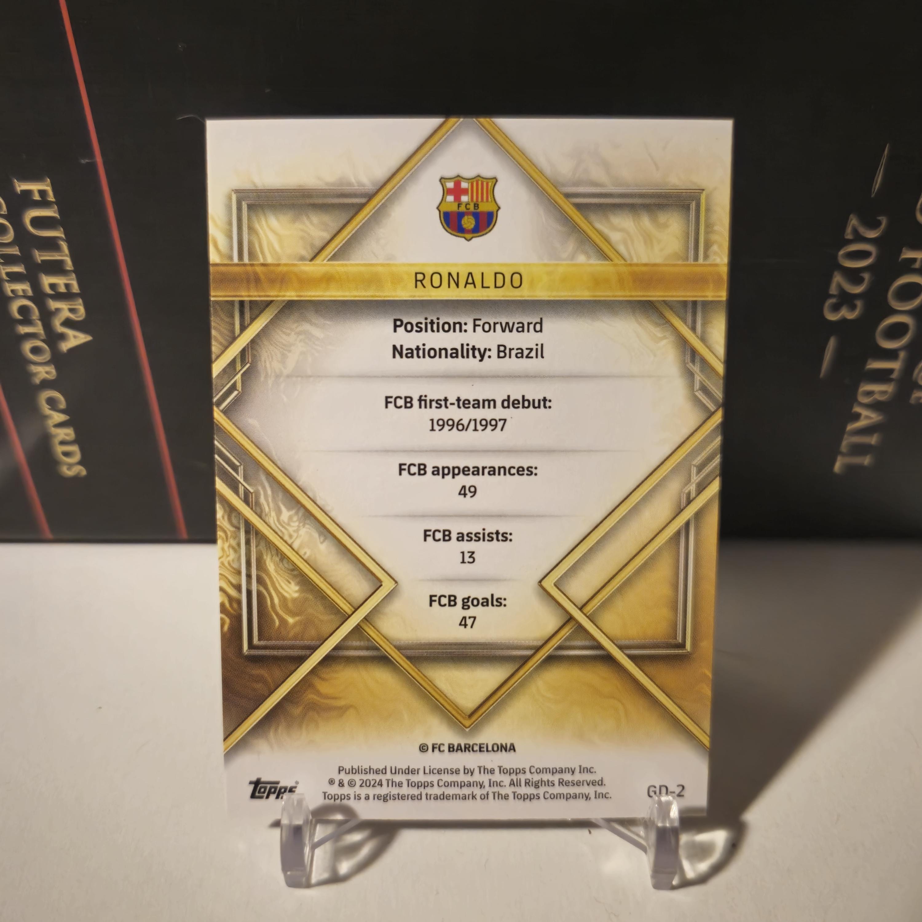 RONALDO R9 "gold Drip", Topps Barcelona Team Set 23/24. Soccer Card ...