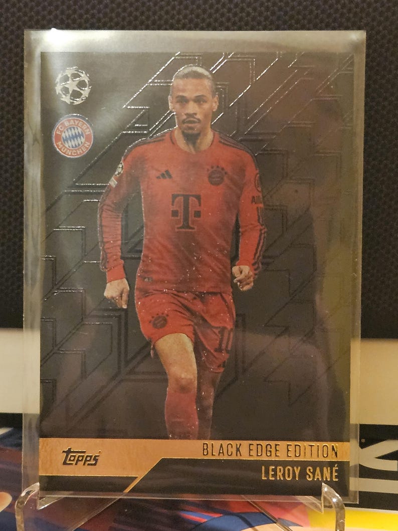 Leroy Sane black Edge Edition, New Topps Match Attax 2024/2025. Soccer ...