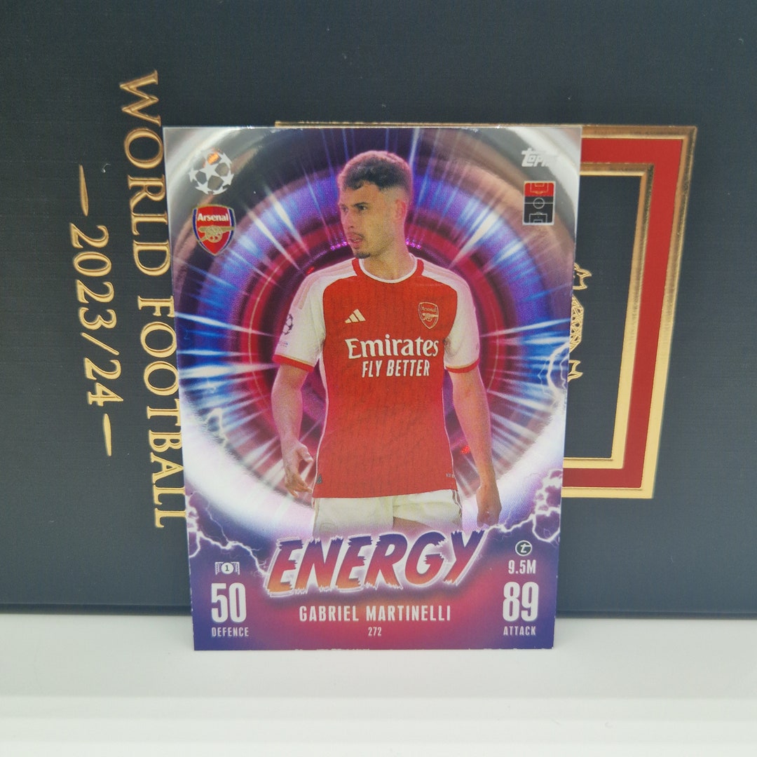 Gabriel Martinelli "energy", Topps Match Attax Extra 2024. Soccer Card ...