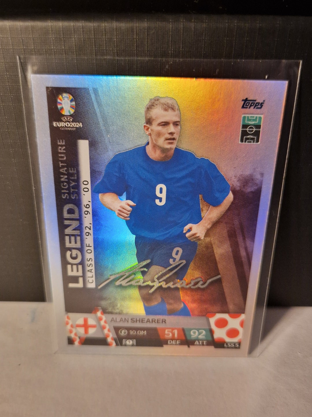 Alan Shearer "legend Signature Style", Topps Match Attax Euro 2024 ...