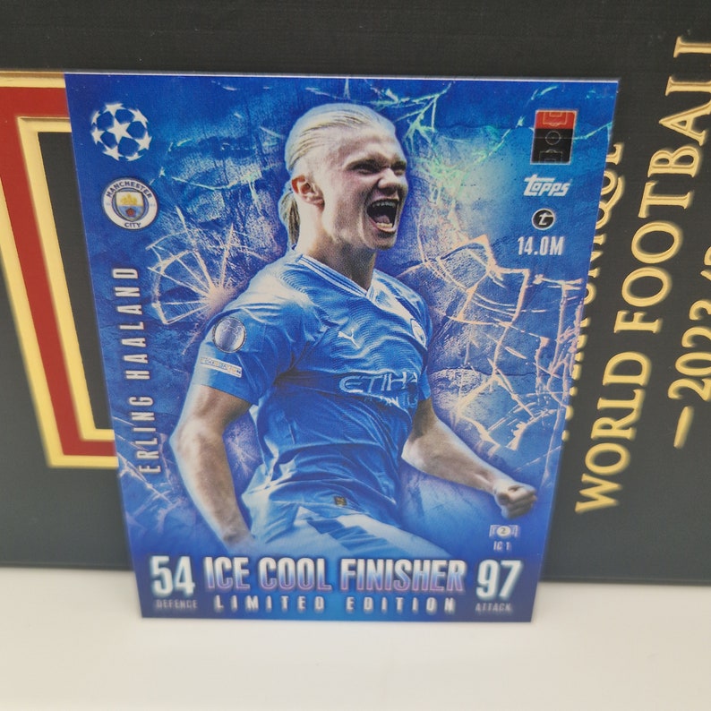 Erling Haaland ice Cool Finisher Limited Edition, Topps Match Attax ...