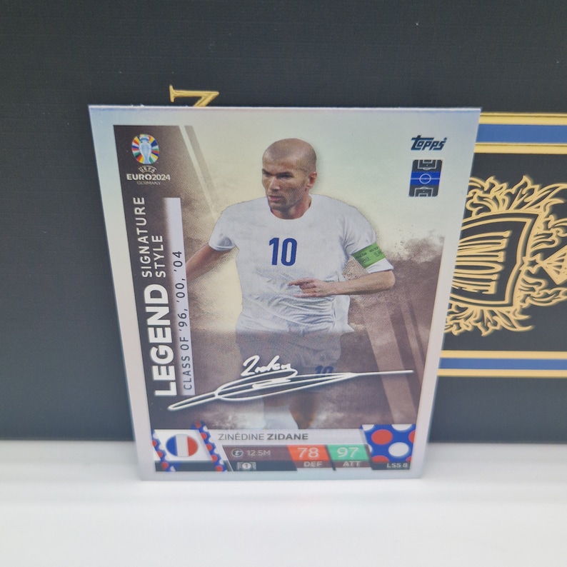 Zinedine Zidane legend Signature Style, Topps Match Attax Euro 2024 ...