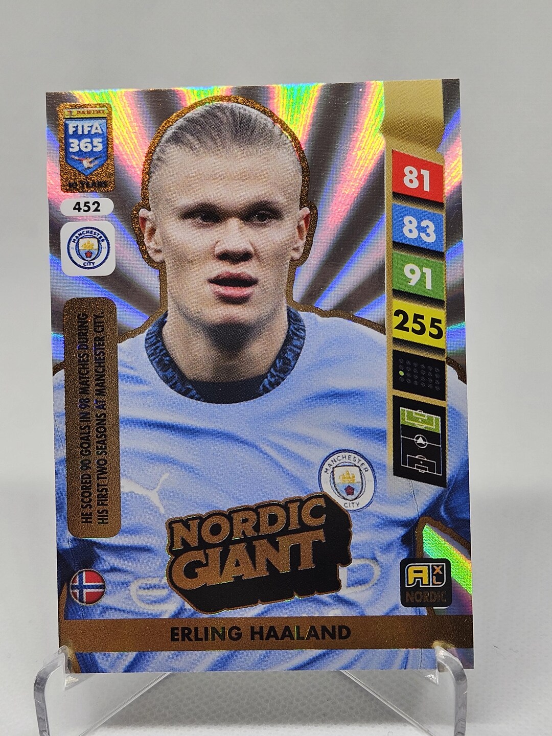Erling Haaland "nordic Giant" Adrenalyn XL Soccer 2024/25. Soccer Card ...