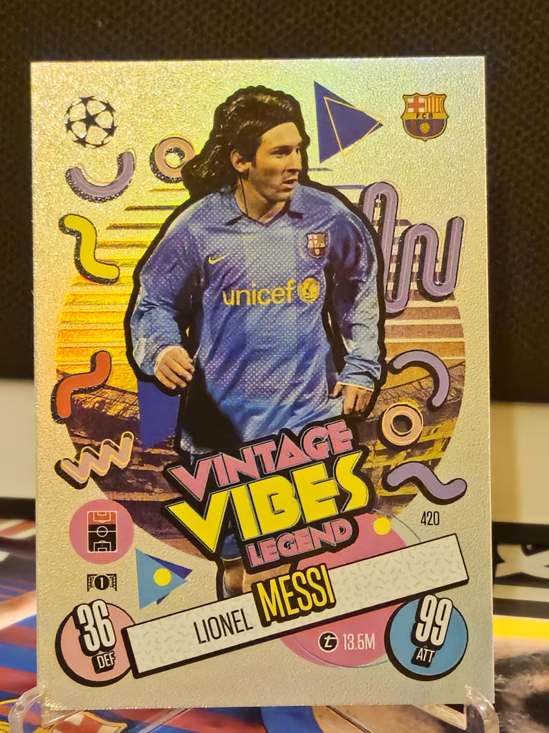 Lionel Messi "vintage Wibes", New Topps Match Attax 2024/2025. Soccer ...