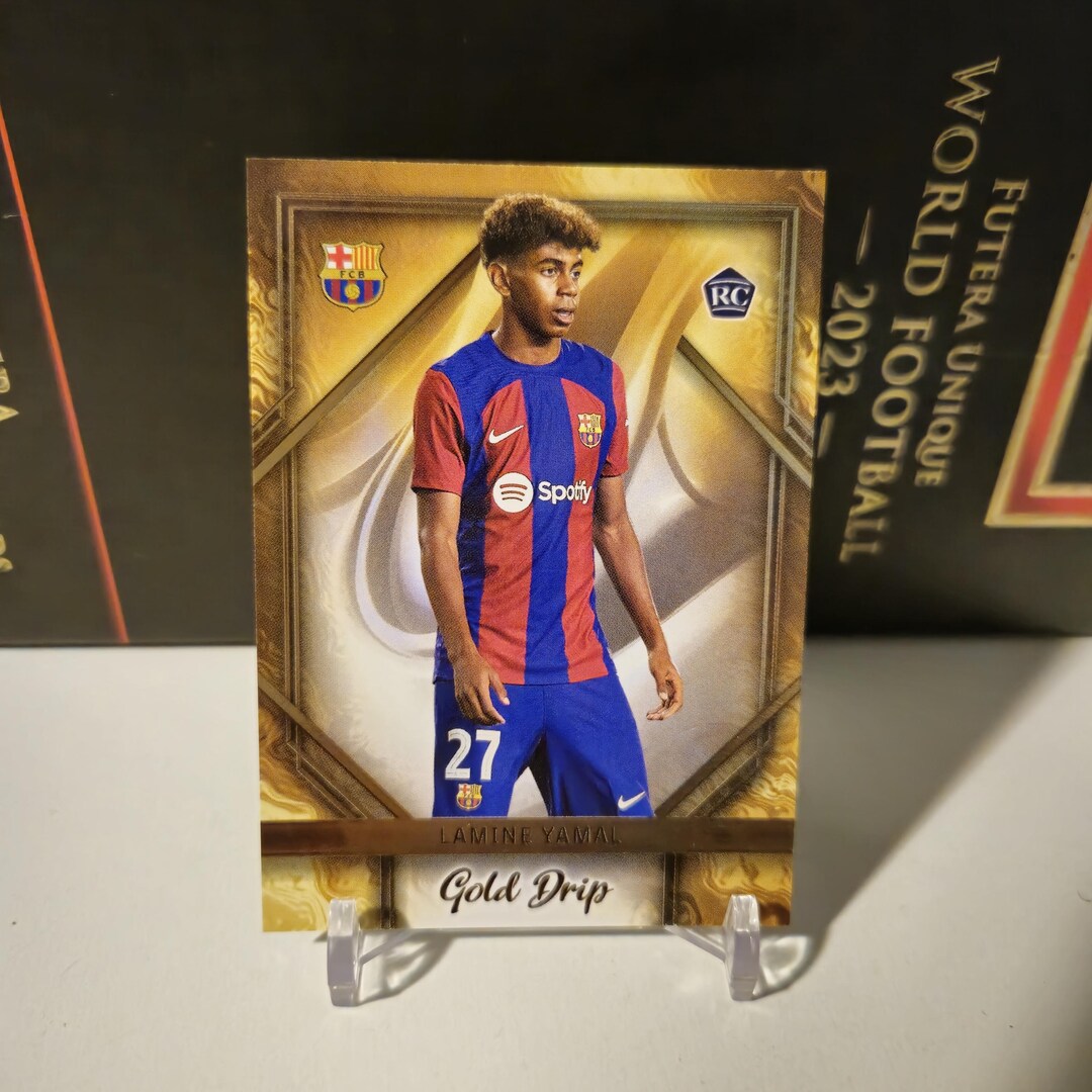 Lamine Yamal RC gold Drip Team Set Barcelona. Soccer Card. Trading Card ...