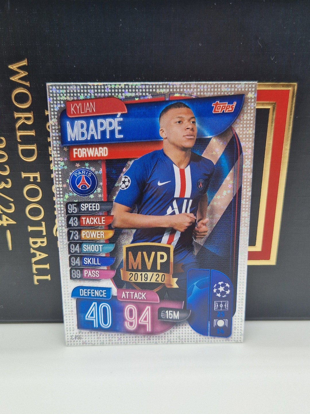 Kylian Mbappe mvp, Topps Match Attax 2020. Soccer Card. Trading Card ...