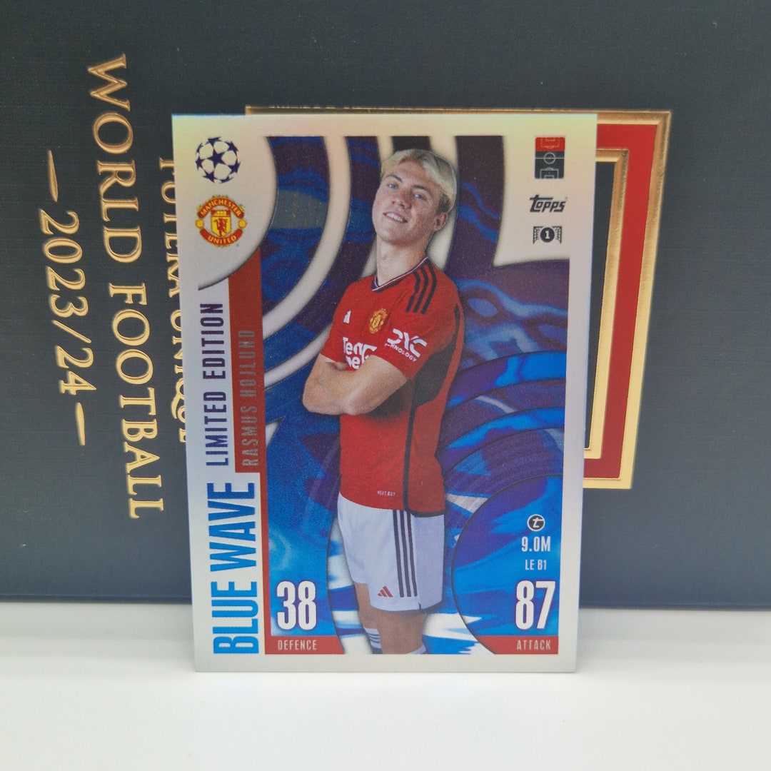 Rasmus Höjlund blue Wave Limited Edition, Topps Match Attax Extra 2024 ...