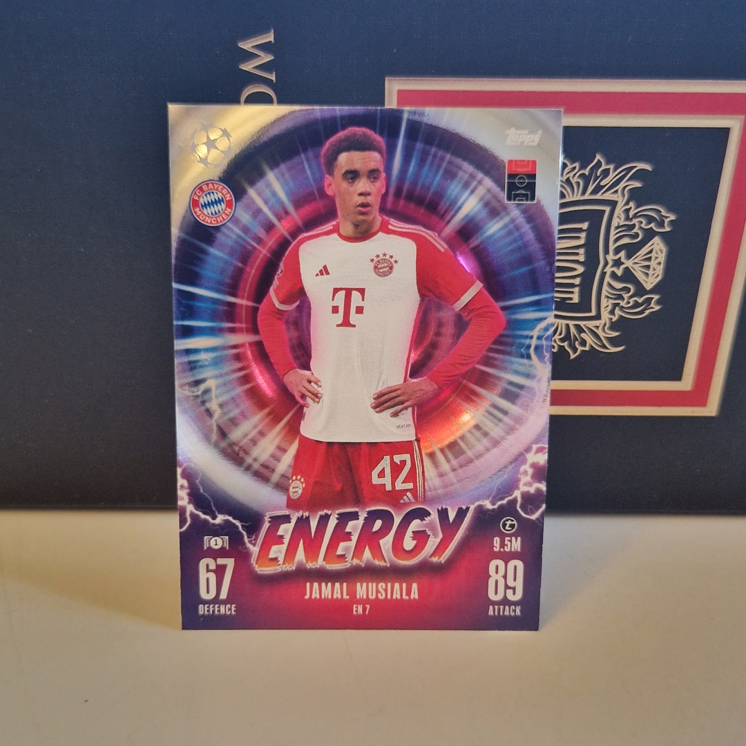 Jamal Musiala "energy", Topps Match Attax Soccer 2024. Soccer Card ...