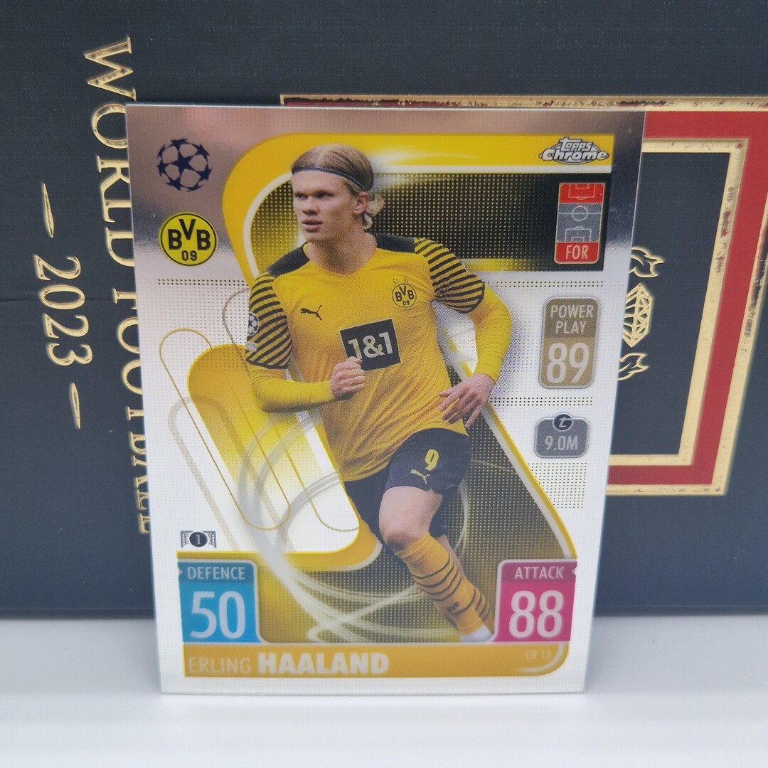 Erling Haaland "chrome Preview", Topps Match Attax 2021/2022. Soccer ...