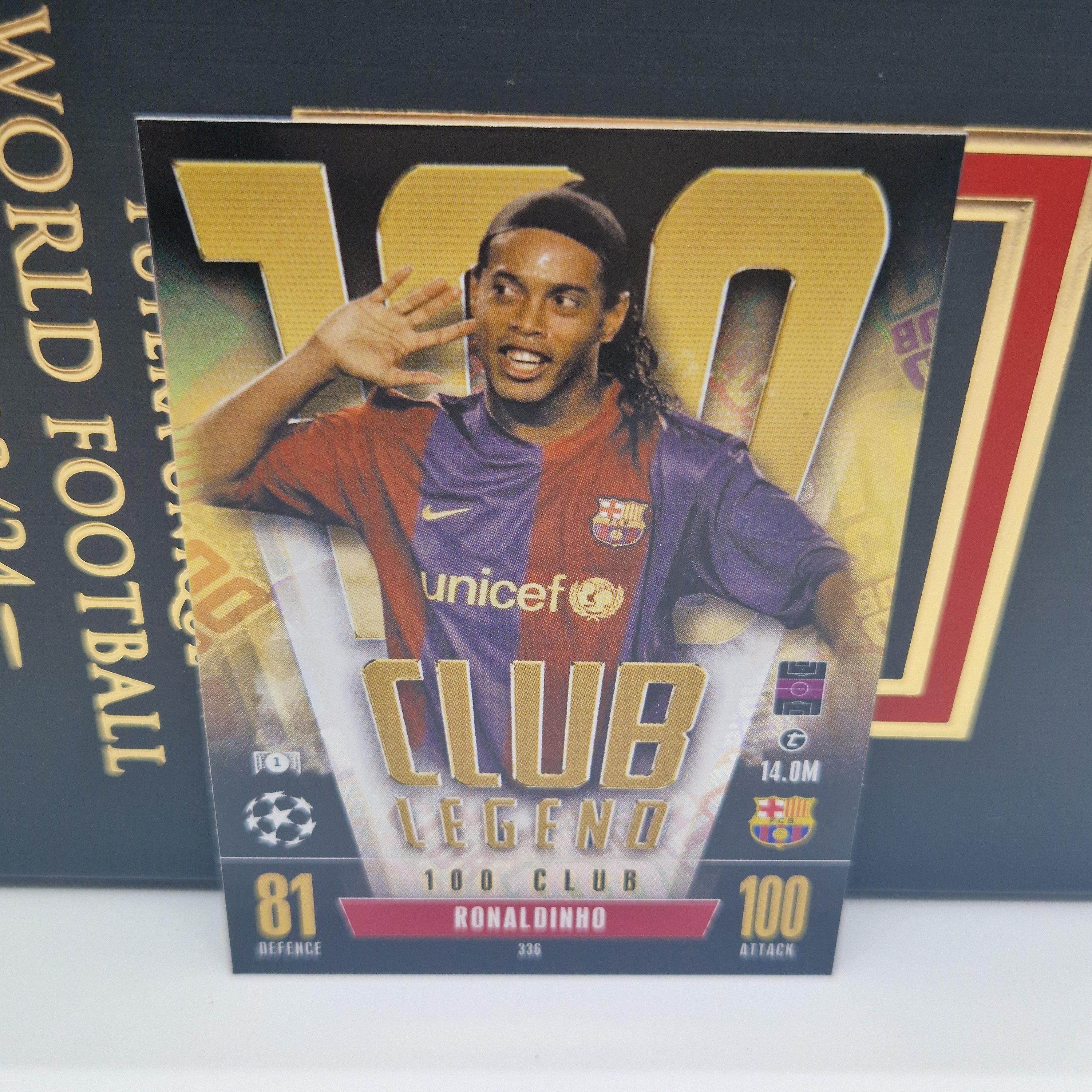 RONALDINHO "100 Club", Topps Match Attax Extra 2024. Soccer Card ...