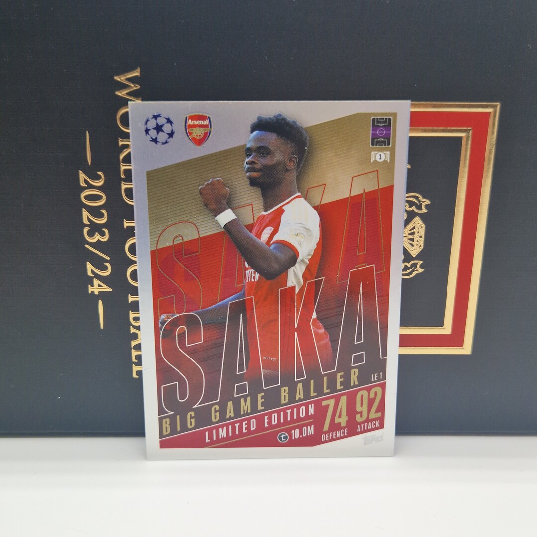 Bukayo Saka "world Class Winner Limited Edition", Topps Match Attax ...