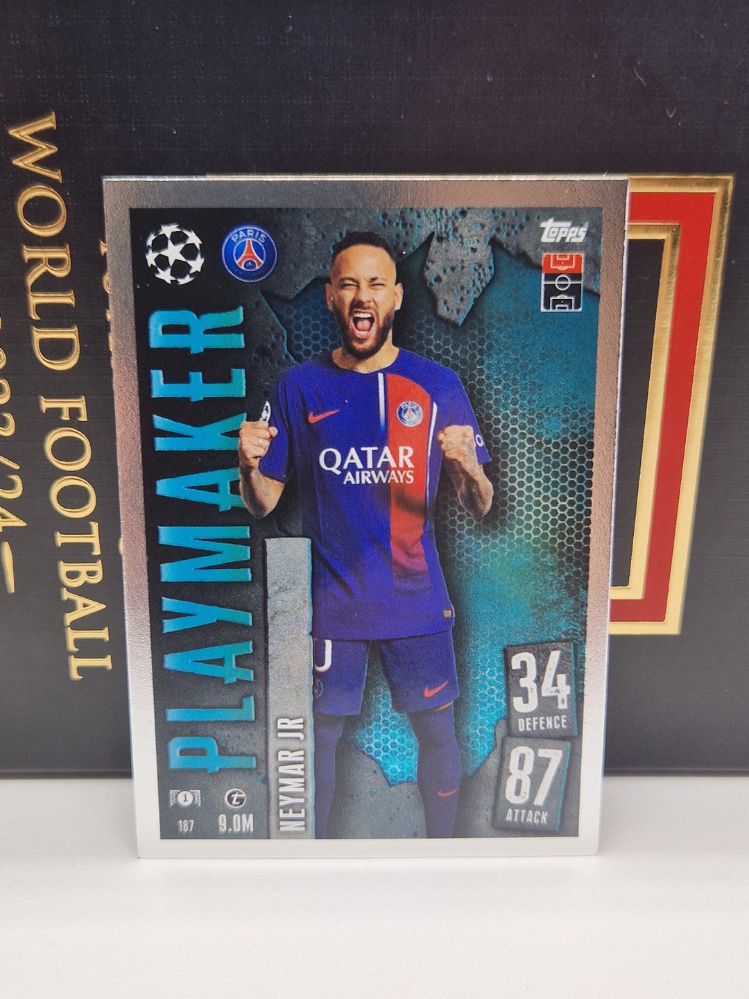 Neymar JR playmaker Topps Match Attax 2023/24. Soccer Card. Trading ...